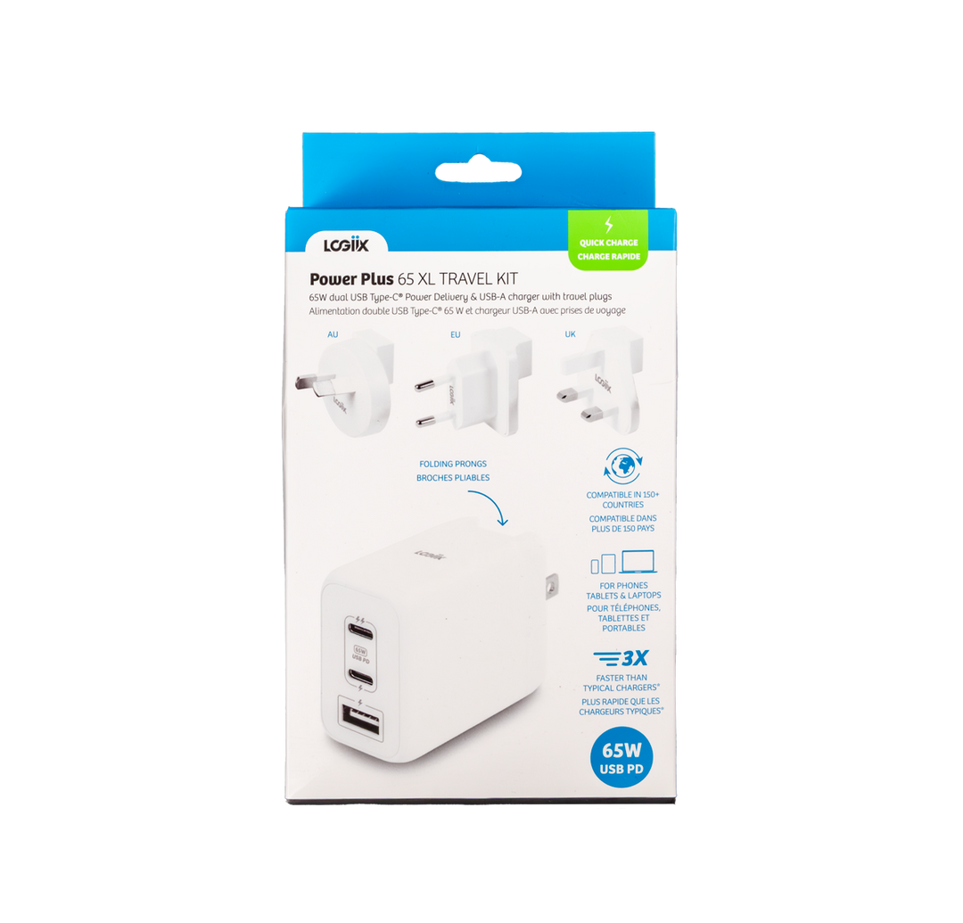 LOGiiX Power Plus 65 XL Travel Kit Wall Charger